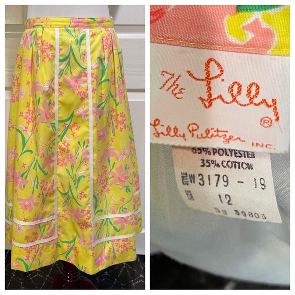 Lilly Pulitzer | Skirts | Lilly Pulitzer Vintage 97s L Bright Yellow ...